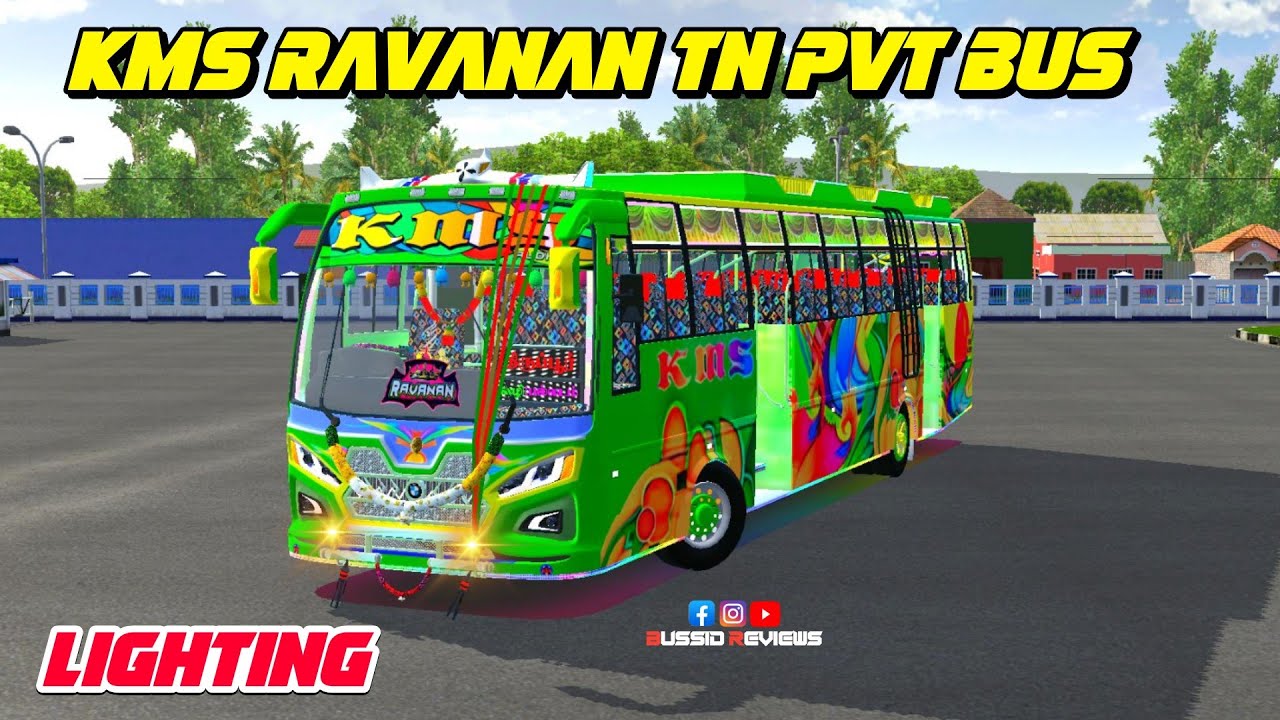 🎀🤩NEW KMS RAVANAN PVT BUS MOD|LIGHTING🔥SPG GAMING|BUSSID REVIEWS😎 - YouTube