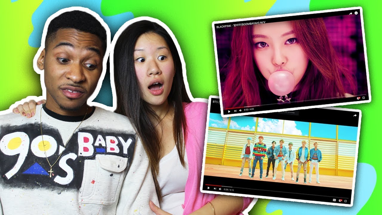 Introducing My Boyfriend To K-pop BTS and Black Pink! | SLICE n RICE 🍕🍚 ...