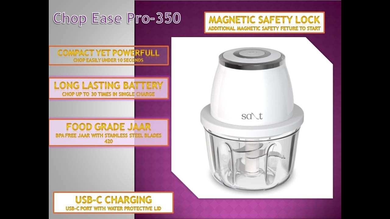 Chop Ease pro 350 mini Chopper Mixer machine battery powerd - YouTube