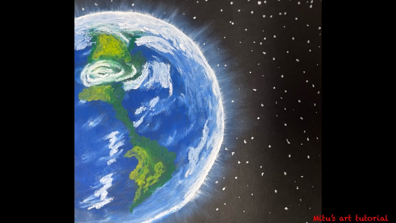 Earth drawing || How to draw planet earth || Easy drawing - YouTube