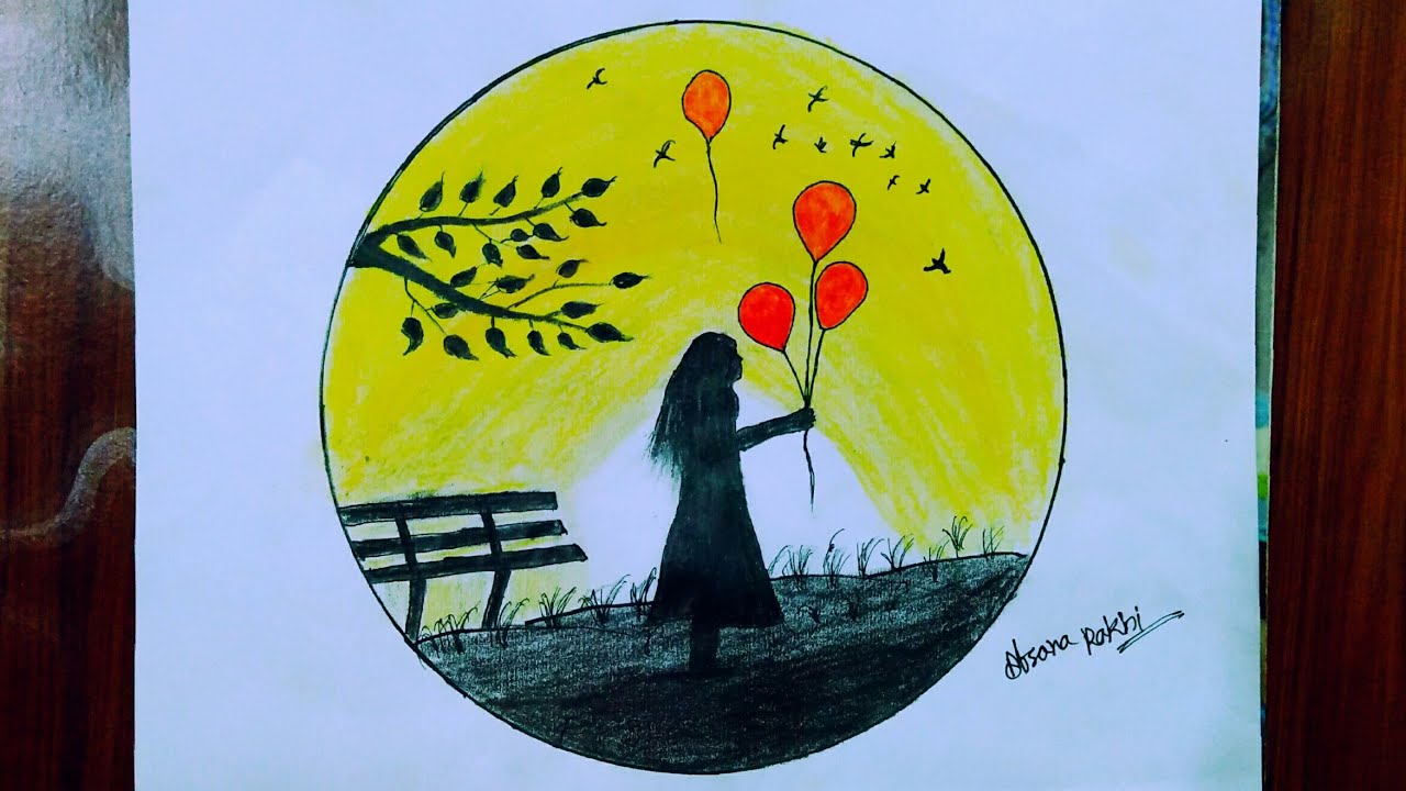 Alone Girl - Drawing Tutorial || How to draw a Girl- step by step - YouTube