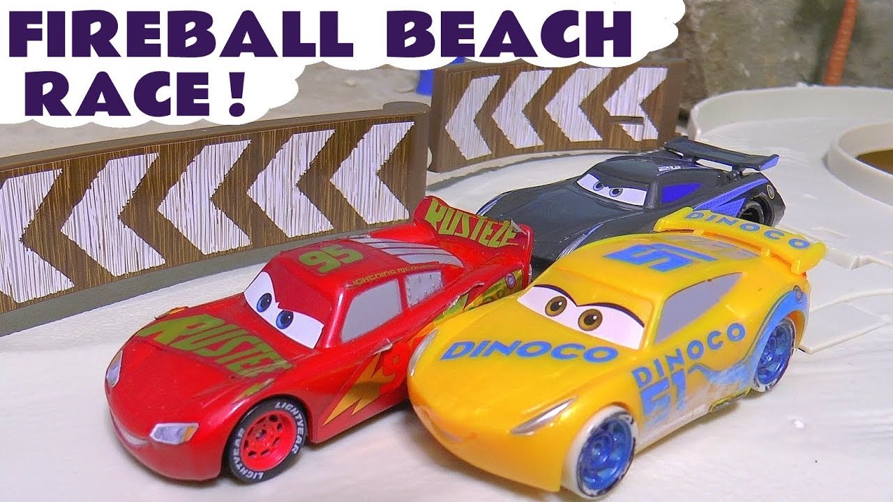 Cars Lightning McQueen Fireball Beach Racing With Cruz Ramirez - YouTube