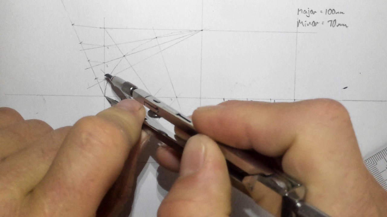 Ellipse Intersecting Lines - YouTube