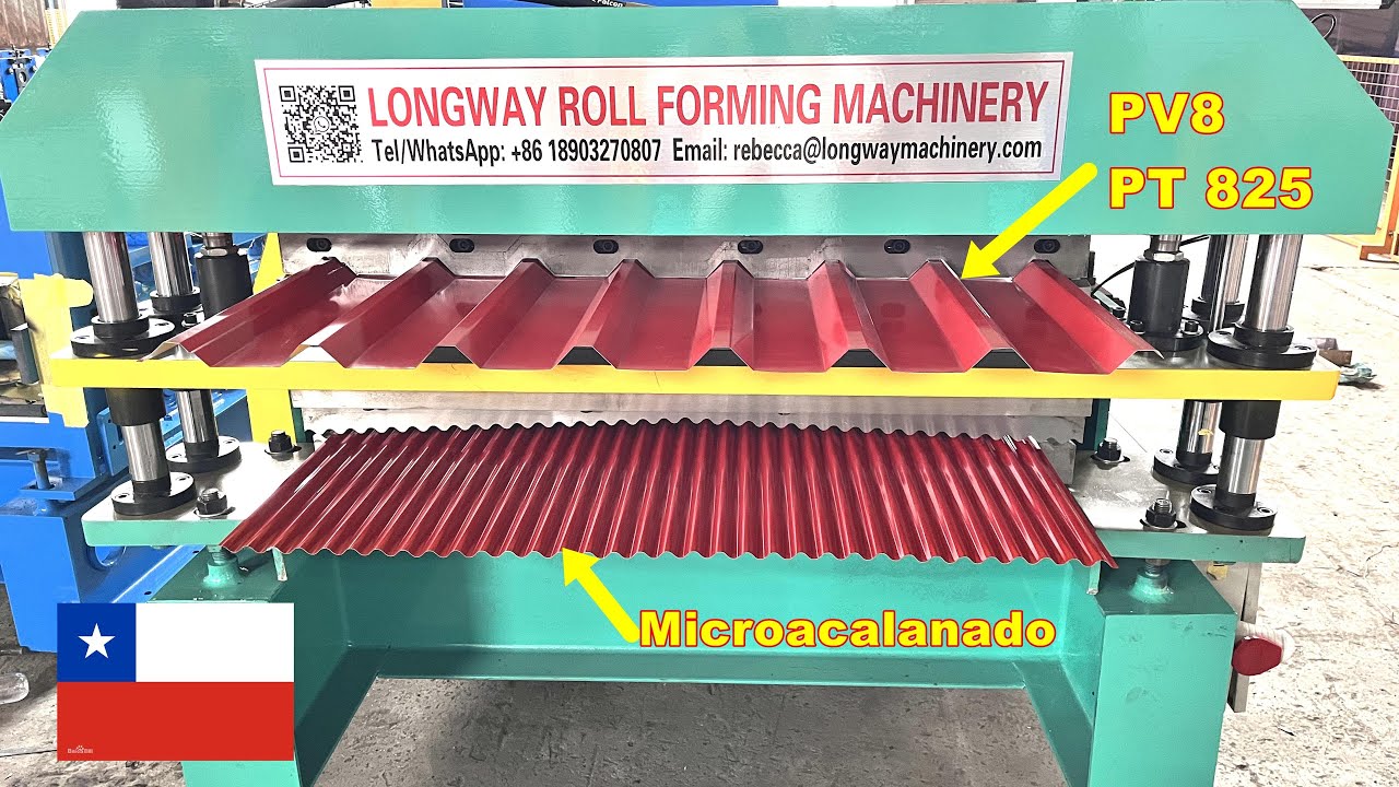micro corrugated sheet forming machine | maquina para microacalanado ...