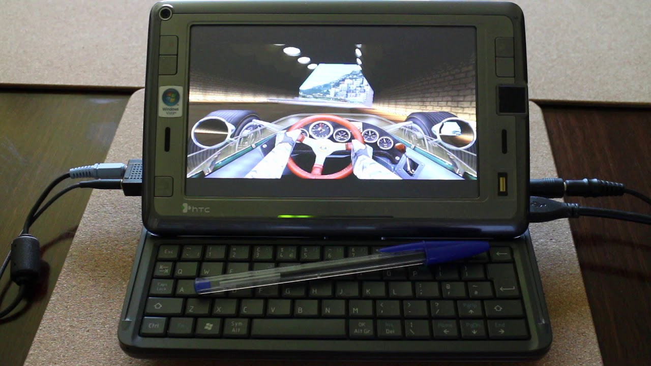 HTC Shift X9500 UMPC running Grand Prix Legends another - YouTube