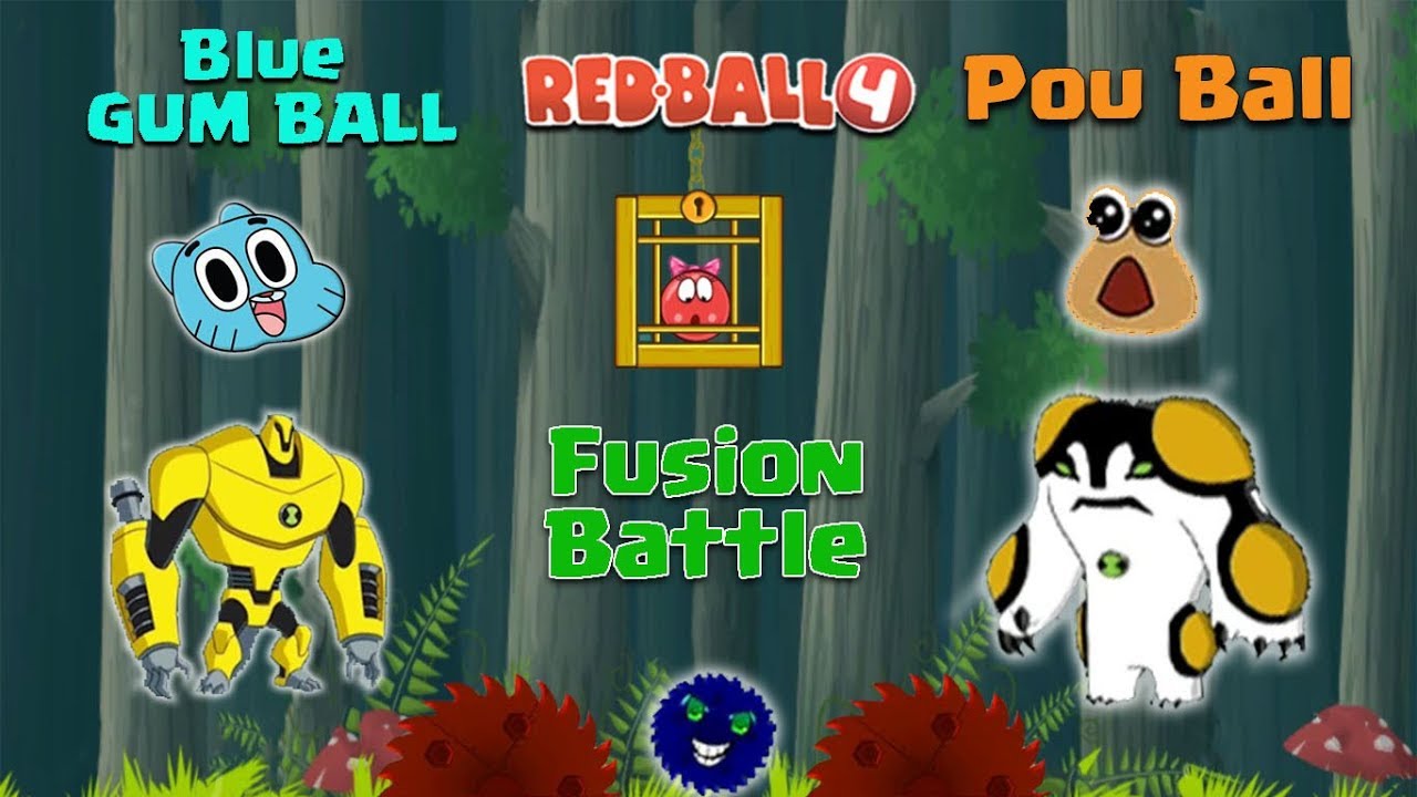 Fusion GumBall Ball & Pou Ball Fights The Boss In INTO THE CAVES & DEEP ...