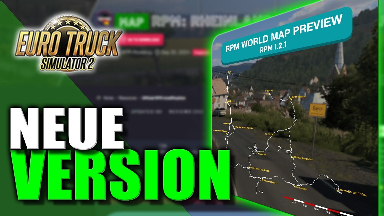 🚚 RPM 1:1 Map v1.2.1 für ETS2 1.54 | Realistische Rheinland Pfalz Karte ...