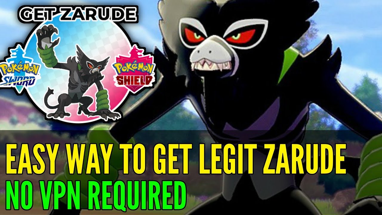 Easiest way to get Zarude gift code NO VPN required in Pokemon Sword ...