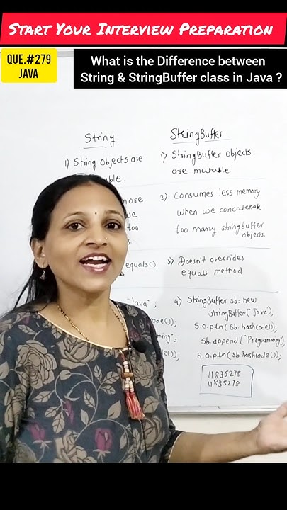 Java Interview Question Difference Between String And Stringbuffer Class In Java Shorts 