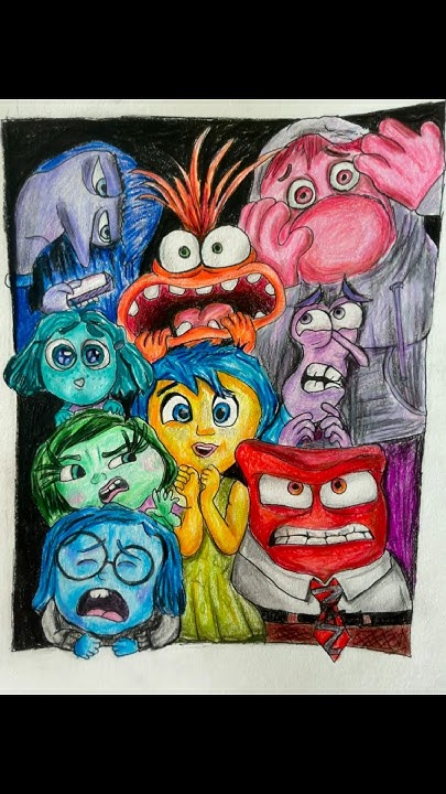 Inside out 2 emotions color pencil art #insideout2 #art #colorpencil # ...
