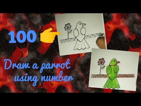 drawing using numbers🥀 || step by step || easy drawing idea... # ...