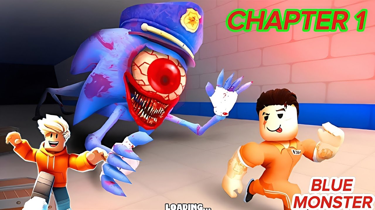 PRISON ESCAPE BLUE MONSTER OBBY CHALLENGE Gameplay Chapter 1 - YouTube