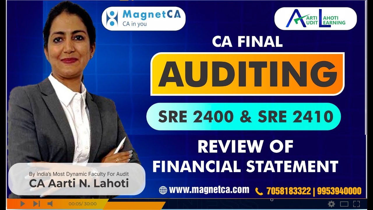 CA FINAL AUDIT - SRE 2400 & SRE 2410 - REVIEW OF FS - CA AARTI N ...