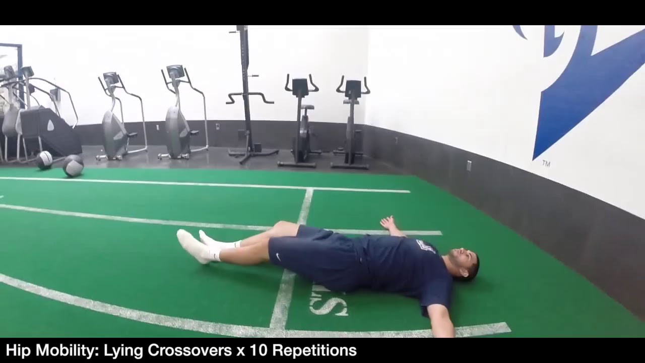 Supine Scorpion Hip Mobility Exercise Demonstration - YouTube