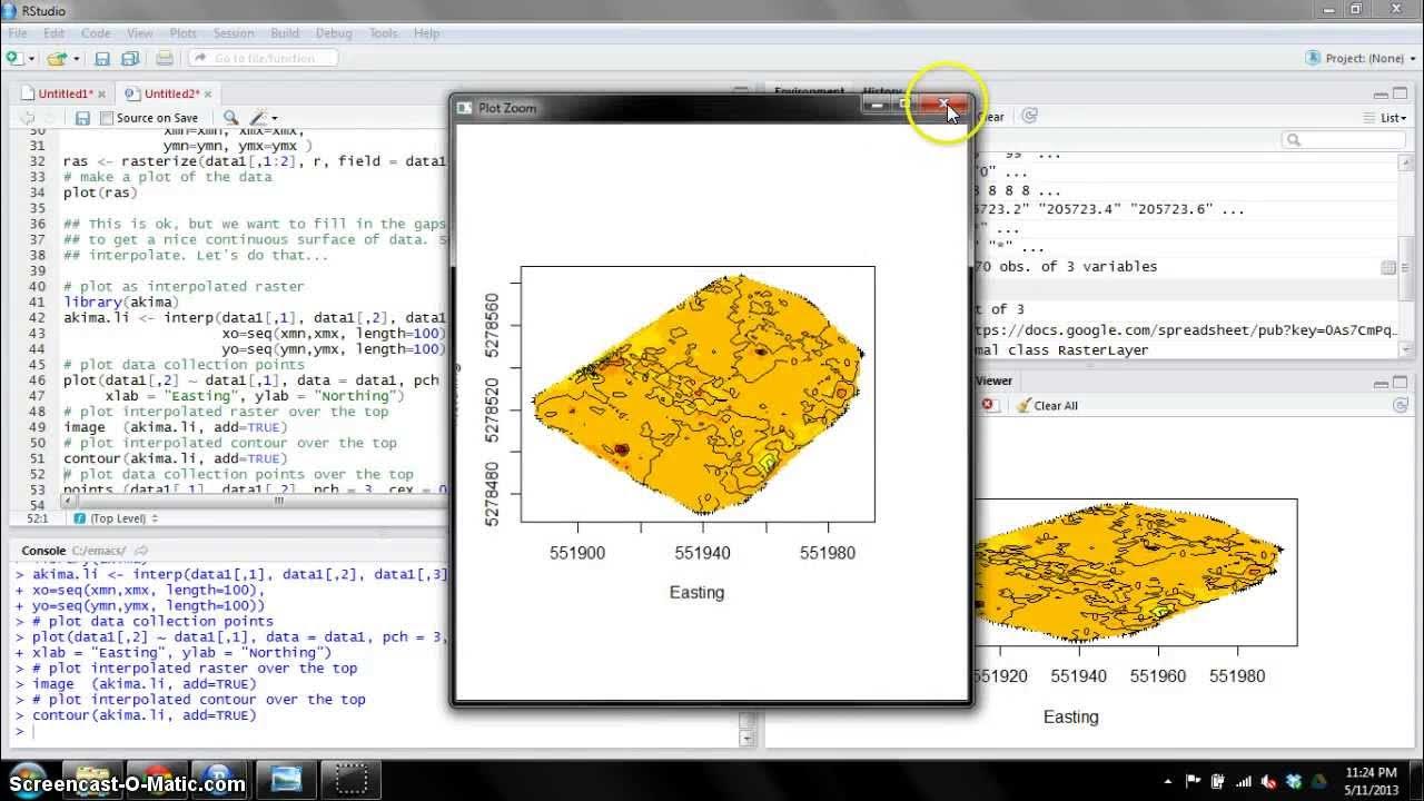How to convert XYZ data on an irregular grid to an interpolated raster using R - YouTube