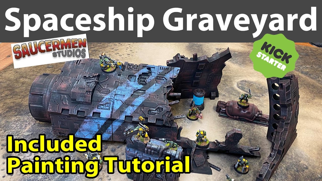 Spaceship Graveyard Terrain by Saucermen Studios Kickstarter - YouTube