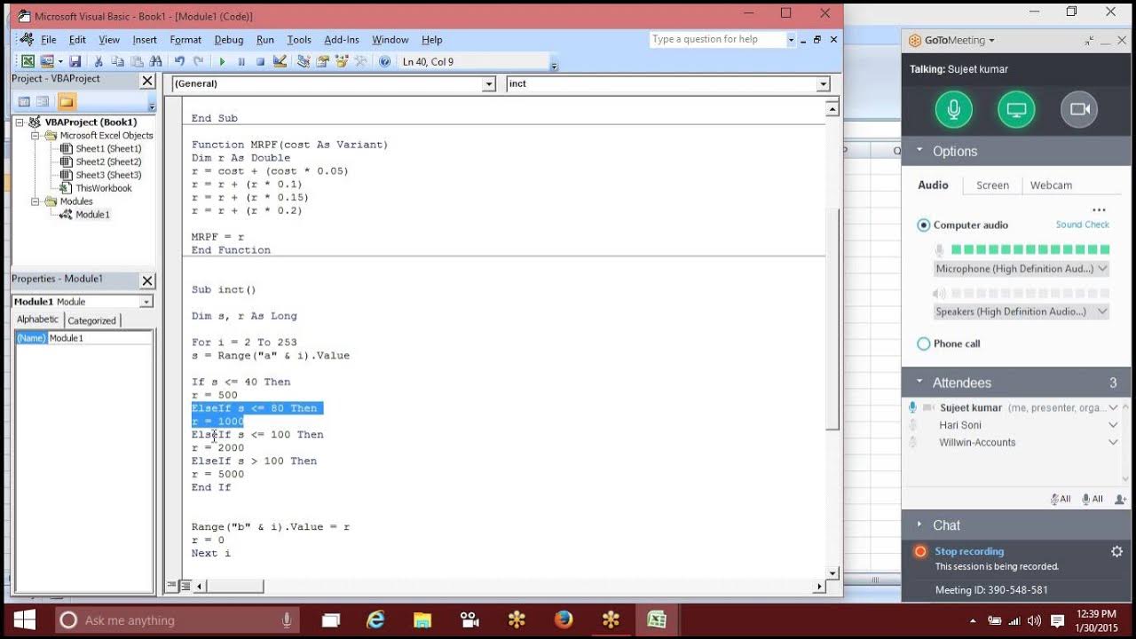 Data Type with Calculation in Excel VBA Macros Call - +91 8826828093 - YouTube