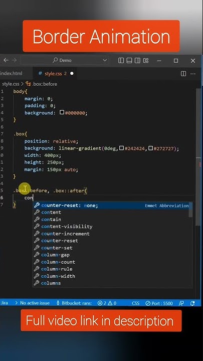 How To Create Awesome Border Animation With Multiple Colours Using CSS Only #shorts # ...
