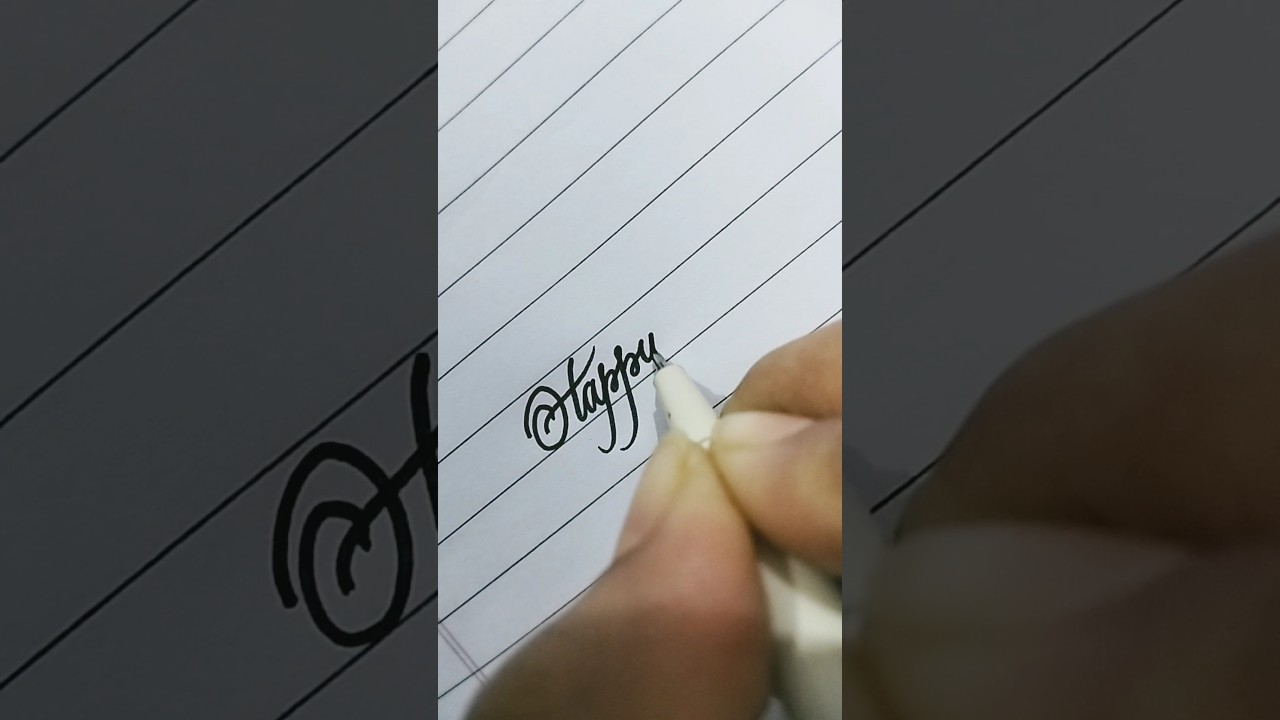 Happy in cursive #handwriting #calligrahy #cursivehandwriting # ...