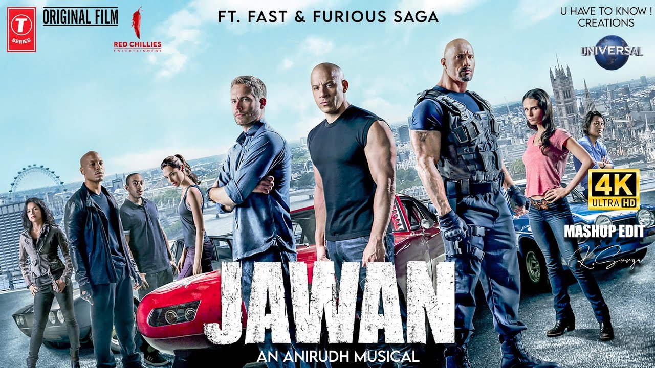 JAWAN TITLE THEME TRACK X FAST & FURIOUS SAGA | FAN MADE | MASHUP EDIT ...