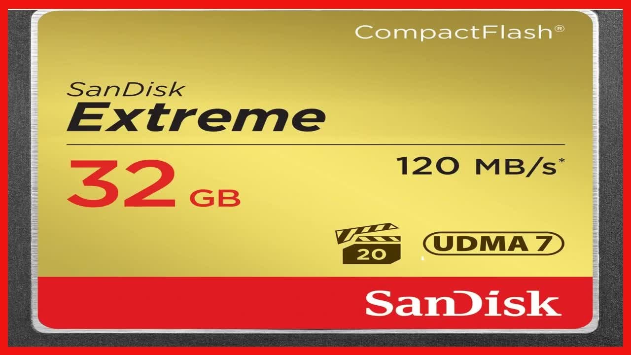 SanDisk 32GB Extreme CompactFlash Memory Card UDMA 7 Speed Up To 120MB ...
