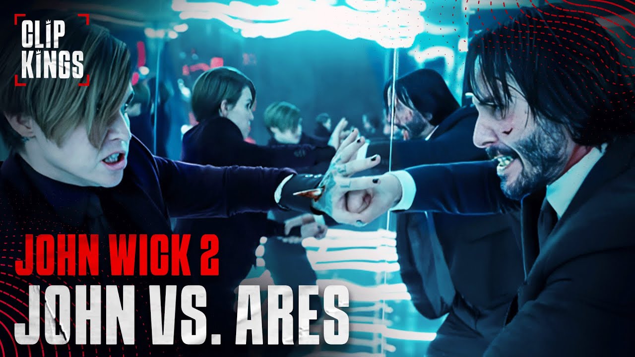 Ares Death (Mirrors Hall Scene) | John Wick: Chapter Two - YouTube