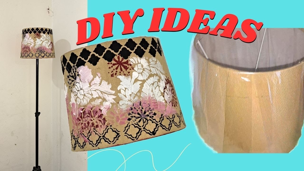 how to make lamp shade at home || lamp shade decor ideas - YouTube