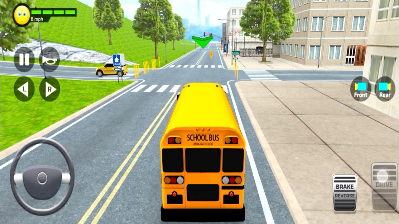 Modern school Bus Simulator Drive 3D- City kids Bus Games- school Pick ...