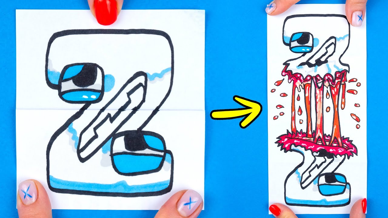 VIRAL DRAWING PAPER CRAFT EASY ALPHABET LORE Z FOR FANS TO TRY AT HOME ...