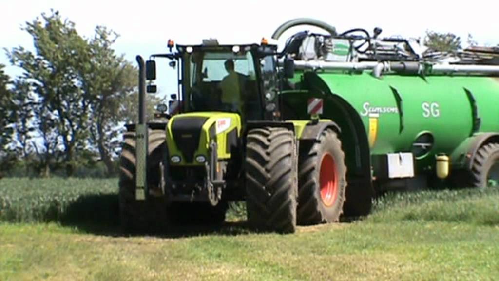 Claas Xerion 3800 Trac + Samson SG 23 - Slurry - YouTube