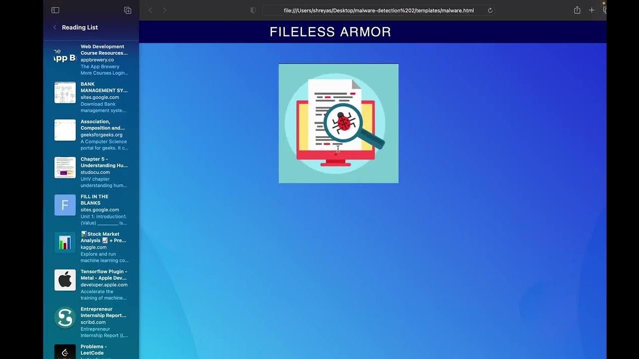 Fileless Armor - A Malware Analysis Tool Working Prototype - YouTube