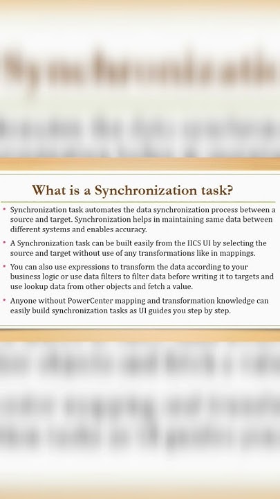 Synchronization task || IICS interview questions @InformaticaLovers # ...