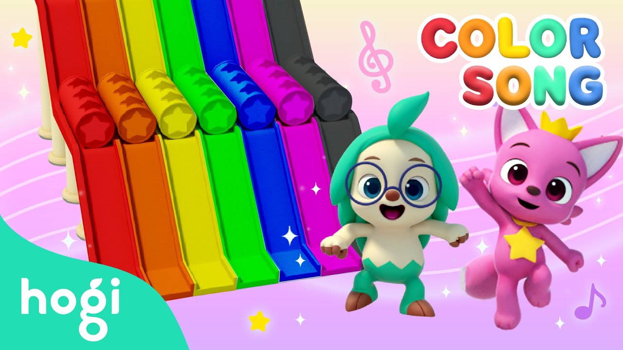 Learn Colors with Colorful Slides | Hogi Color Song | Colors for Kids ...