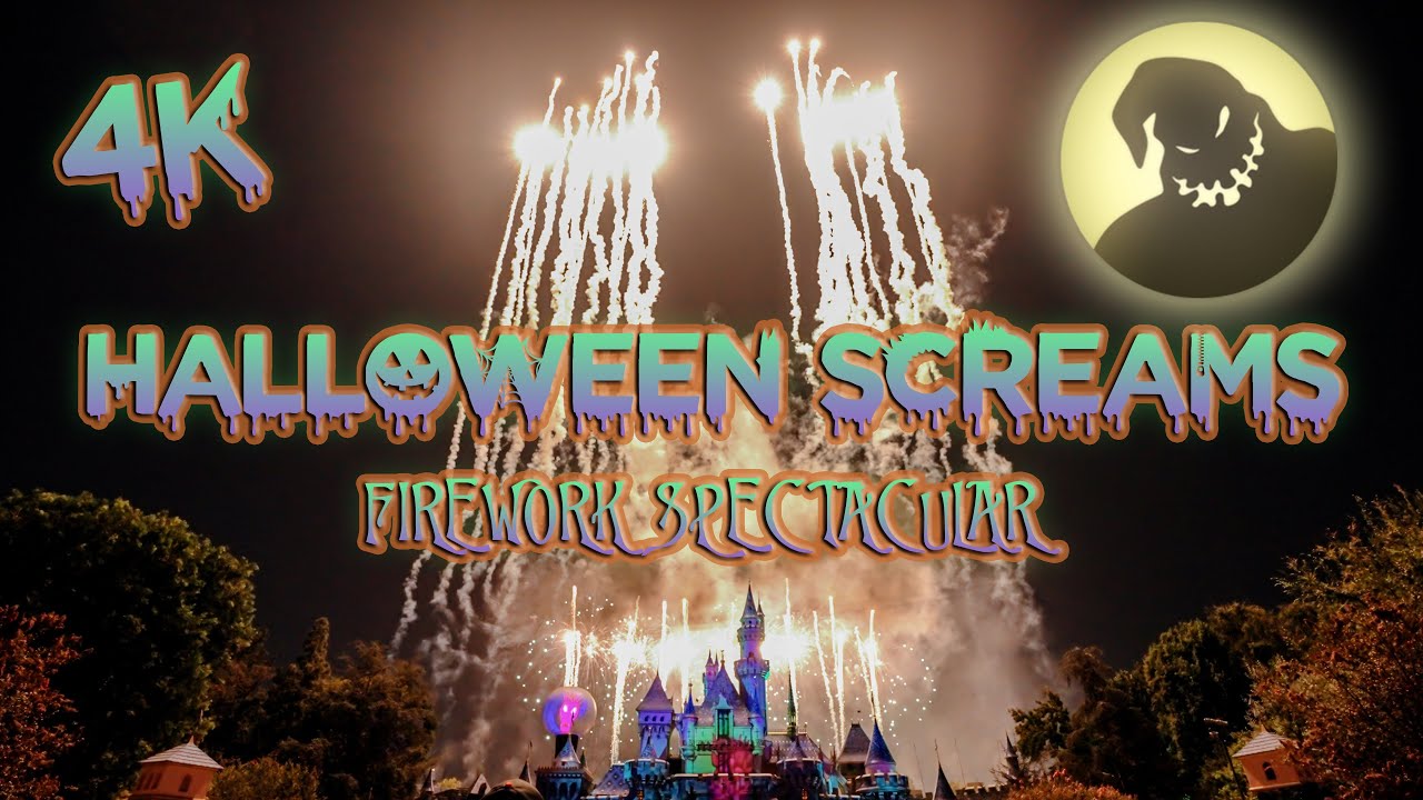 4K Halloween Screams Fireworks at Disneyland | Dream Park - YouTube