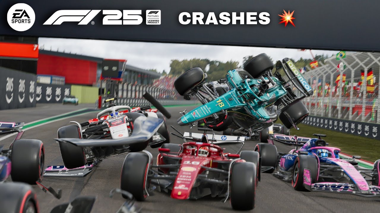 F1 2025 𝗥𝗘𝗔𝗟𝗜𝗦𝗧𝗜𝗖 CRASHES 💥 #2 *BIG DAMAGE MOD* - YouTube