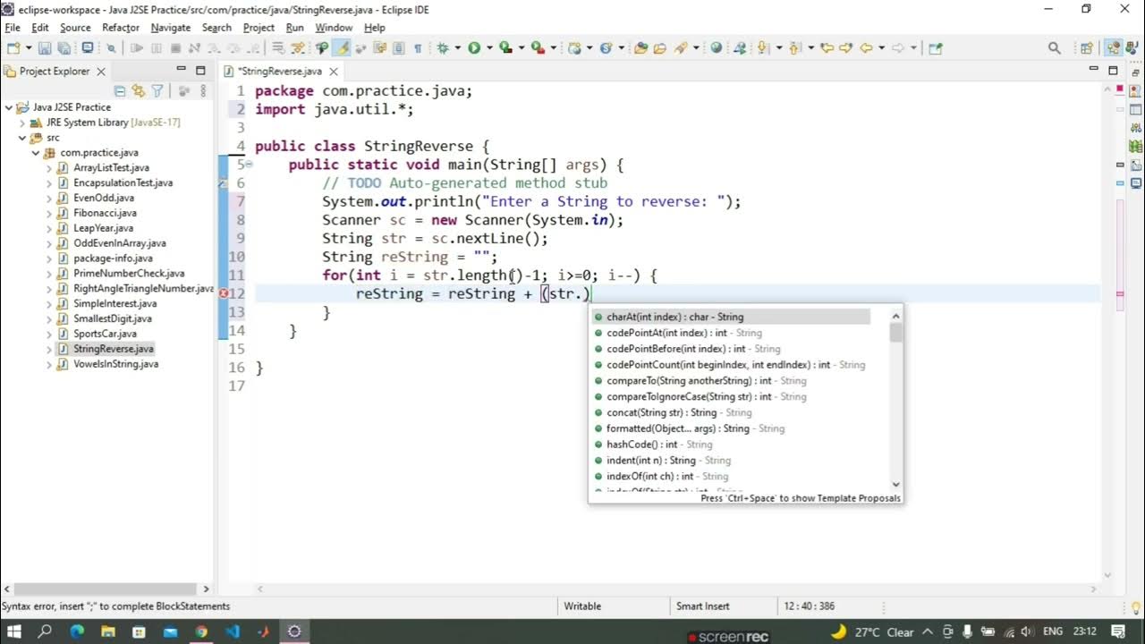 Reverse a String in Java | User Input - YouTube
