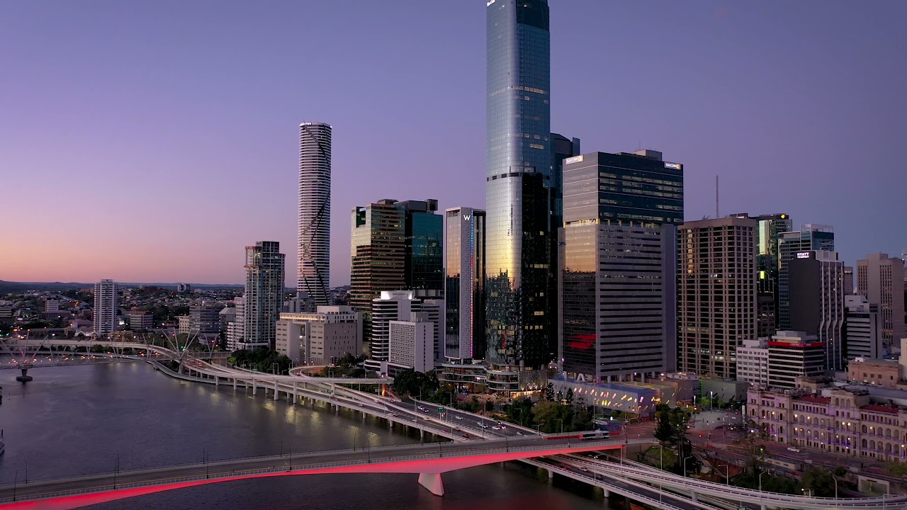 W Brisbane and The One Residences, Brisbane City Twilight - YouTube