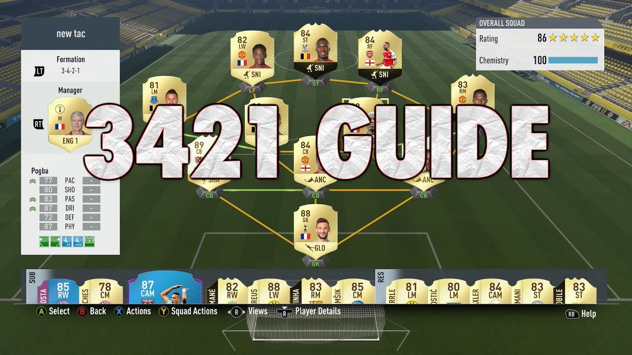 FIFA17 3421 Formation Mini Guide - YouTube