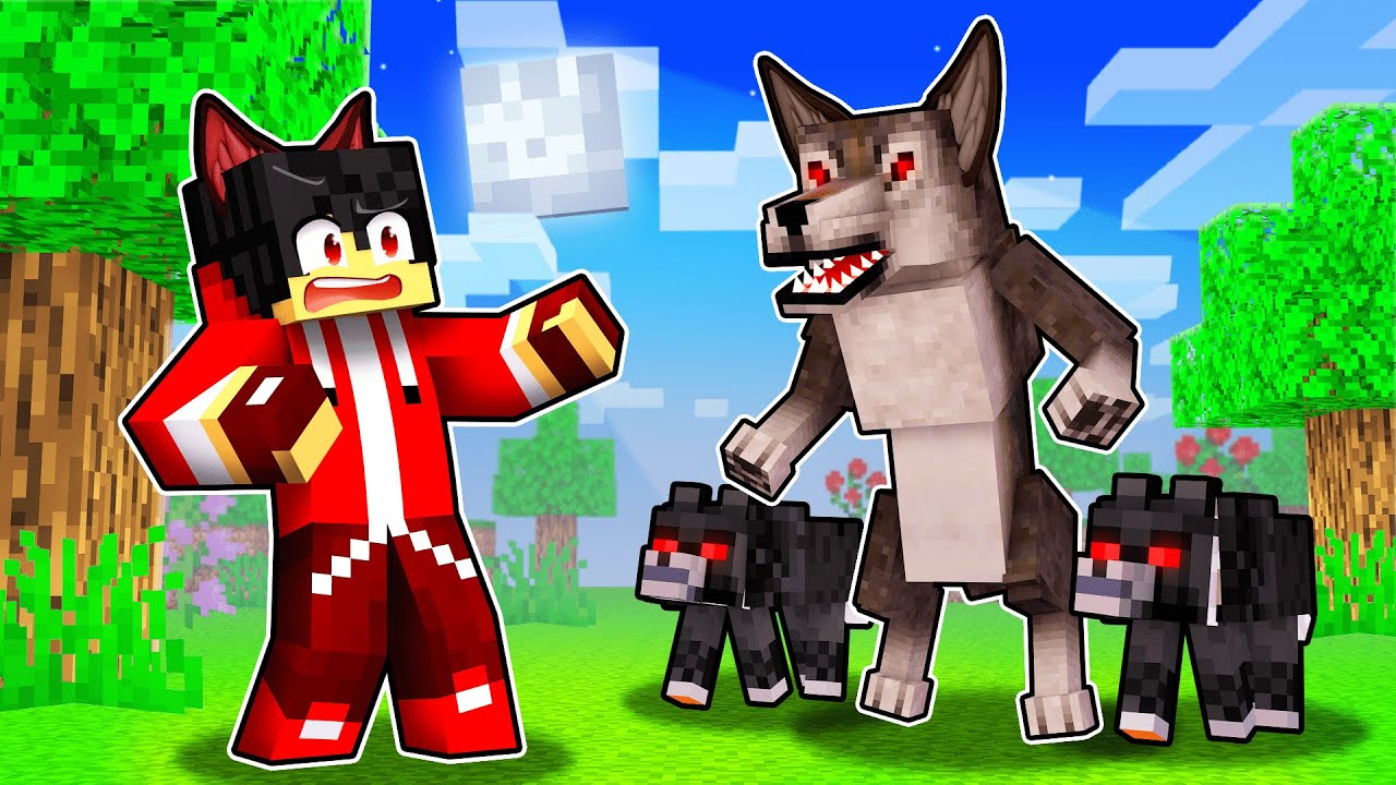 Living With ALPHA WOLF In Minecraft! - YouTube