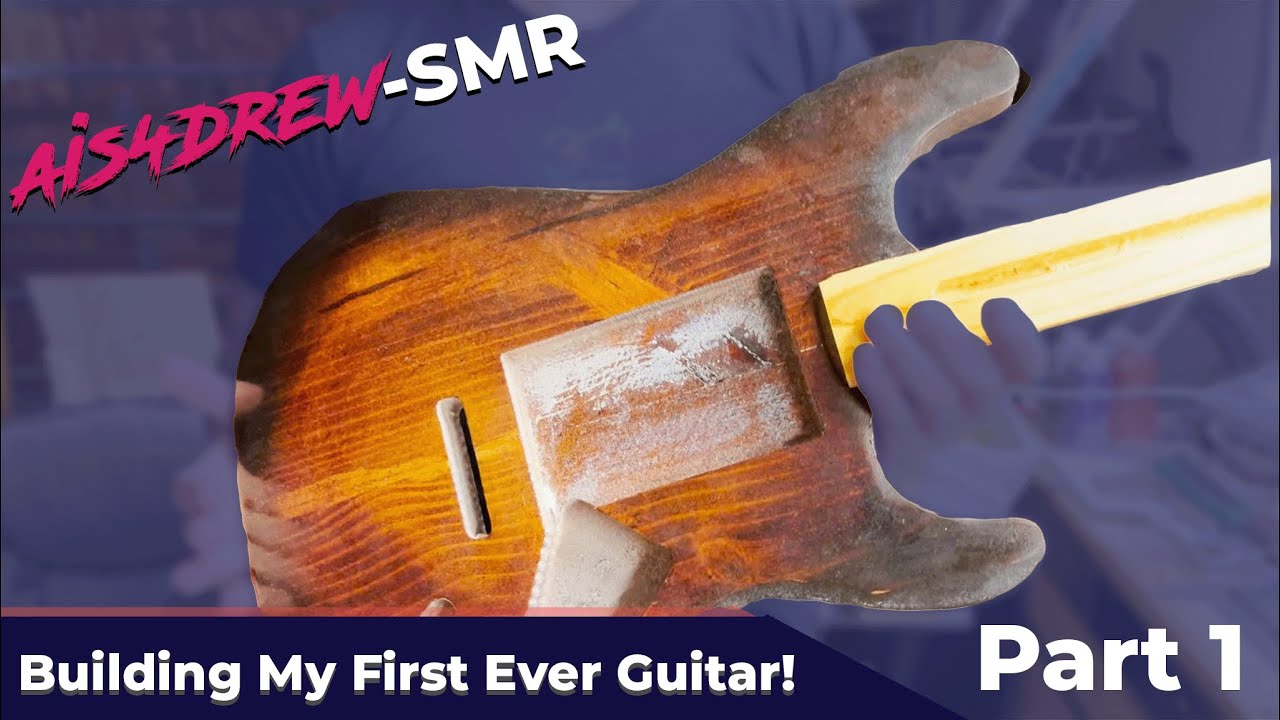 Building My First Ever Guitar! | Part 1 - fabrication, stain, and ...