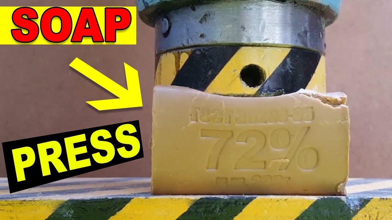 HYDRAULIC PRESS crushes the soap - YouTube
