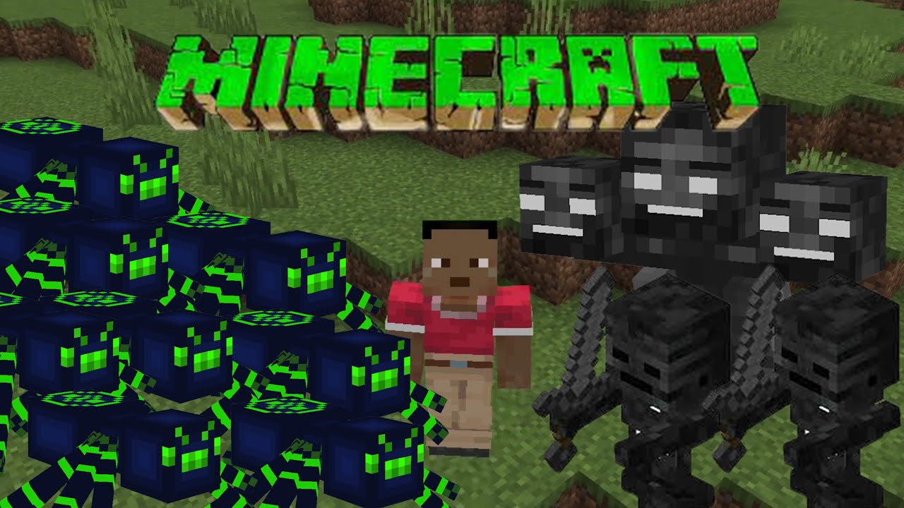 100 CAVE SPIDER VS 1 WITHER MINECRAFT GAMEPLAY - YouTube