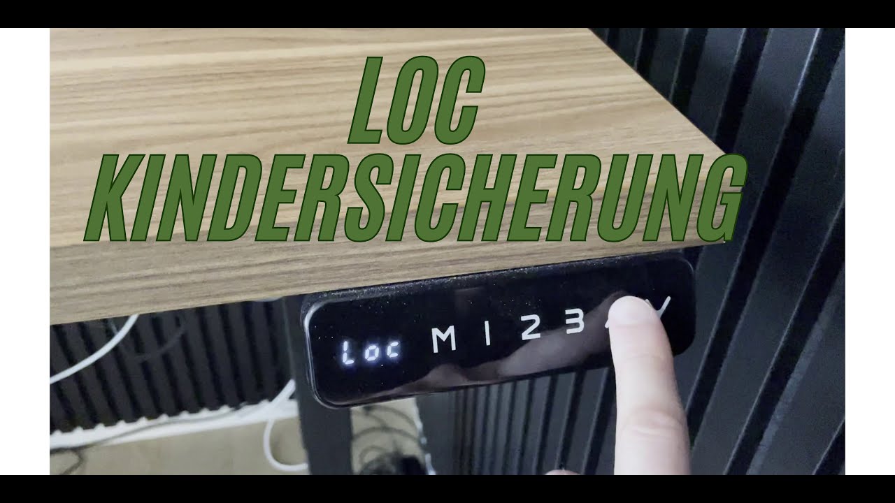 LOC Kindersicherung höhenverstellbarer Schreibtisch Locked Sicherung ...