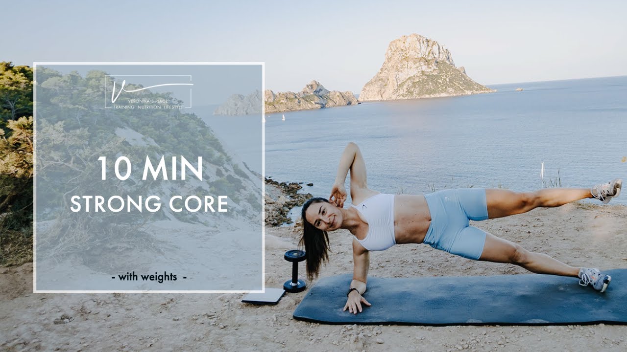 10 MIN STRONG CORE with weights | home workout to build a strong core ...