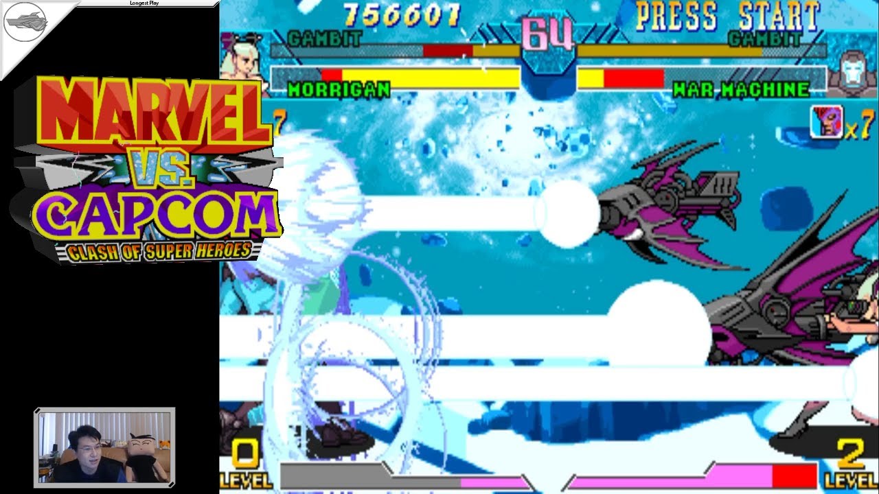 (ARC) Marvel vs Capcom - 13 - Gambit and Morrigan - Lv Expert - YouTube