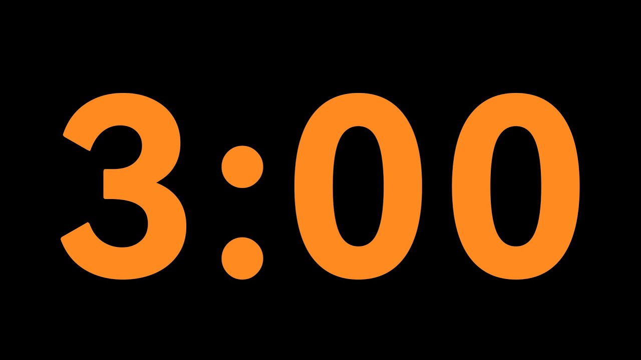 3-MINUTE COUNDOWN TIMER ORANGE 2K 60fps - YouTube