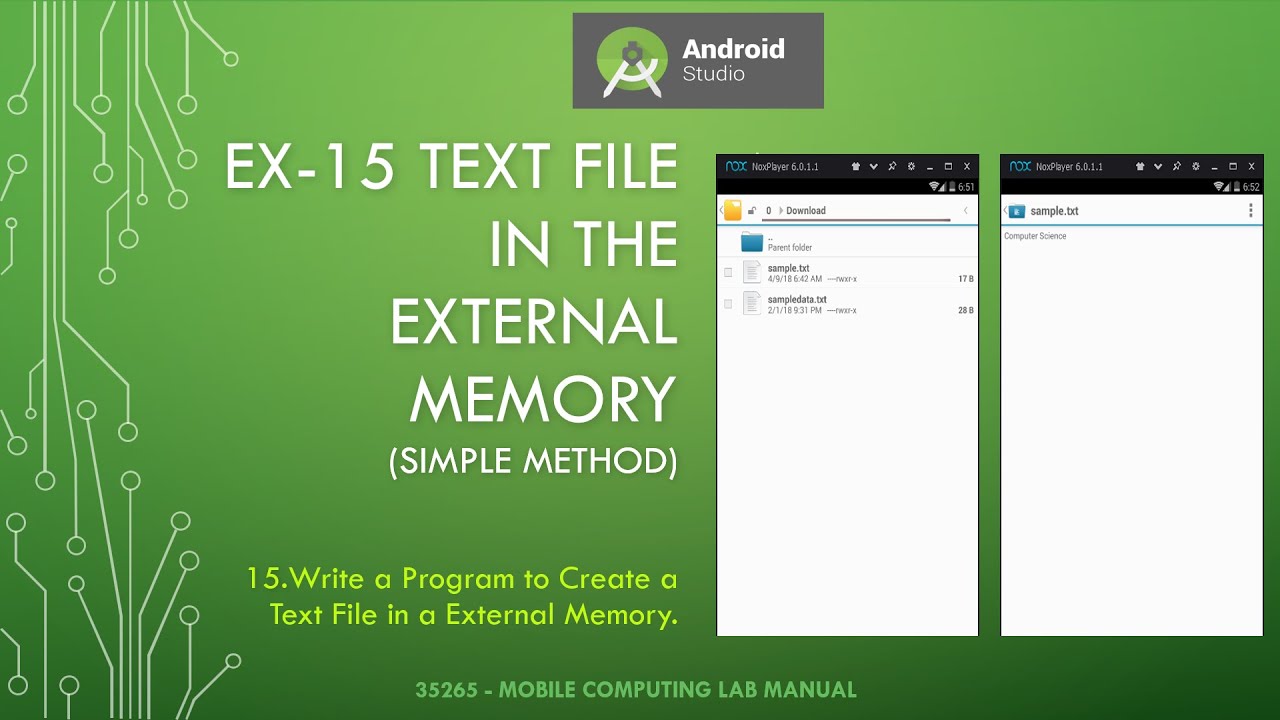 Text File In External Storage Ex 15 Youtube