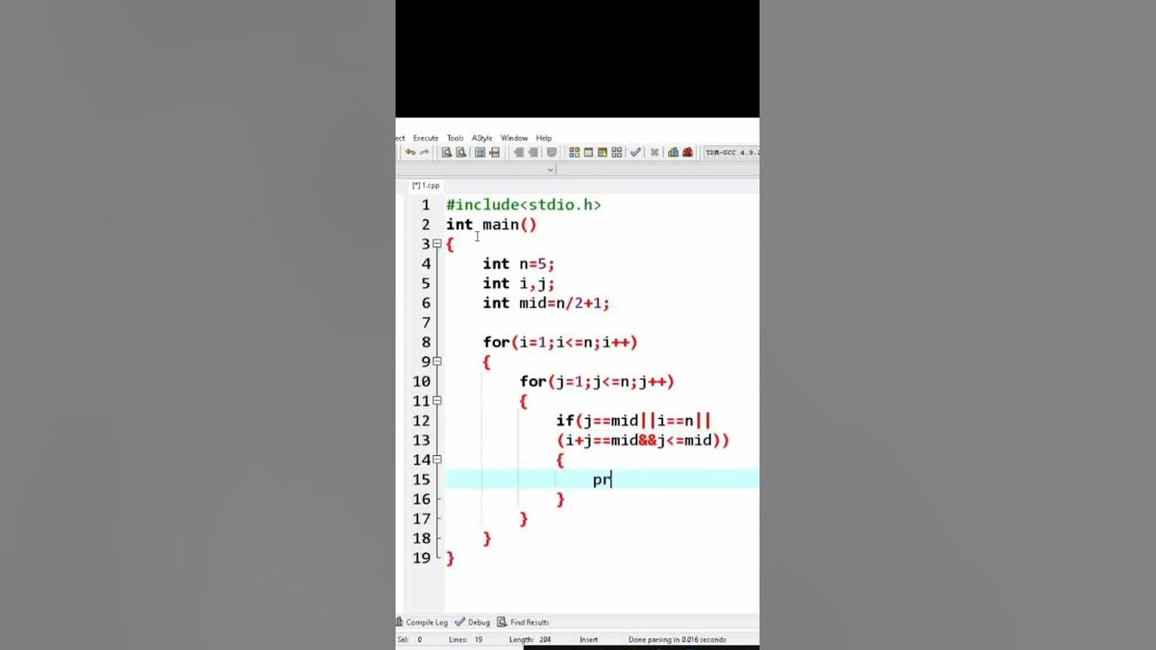 C Program Number 1ytshorts C Clanguage Cprogrammingshortsfeedcpattern Clanguagetutorial 5494