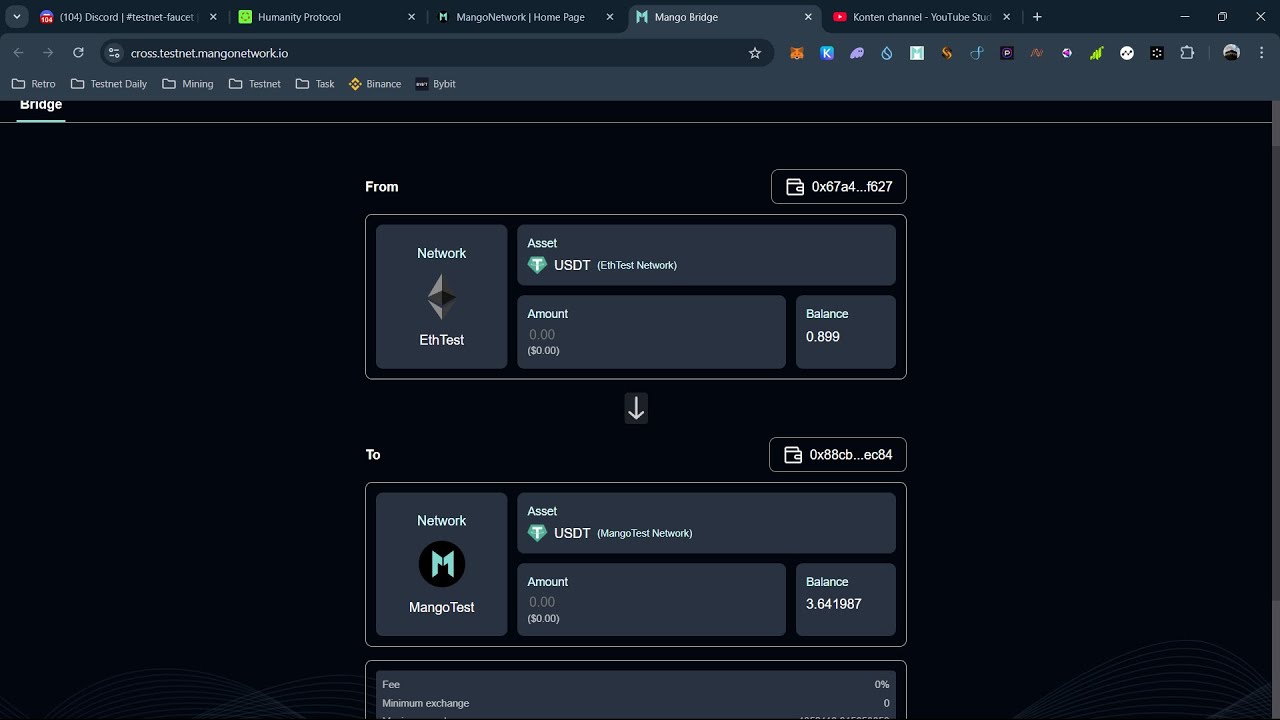 Tutorial Testnet Mango Network | Bridge & Claim Faucet - YouTube