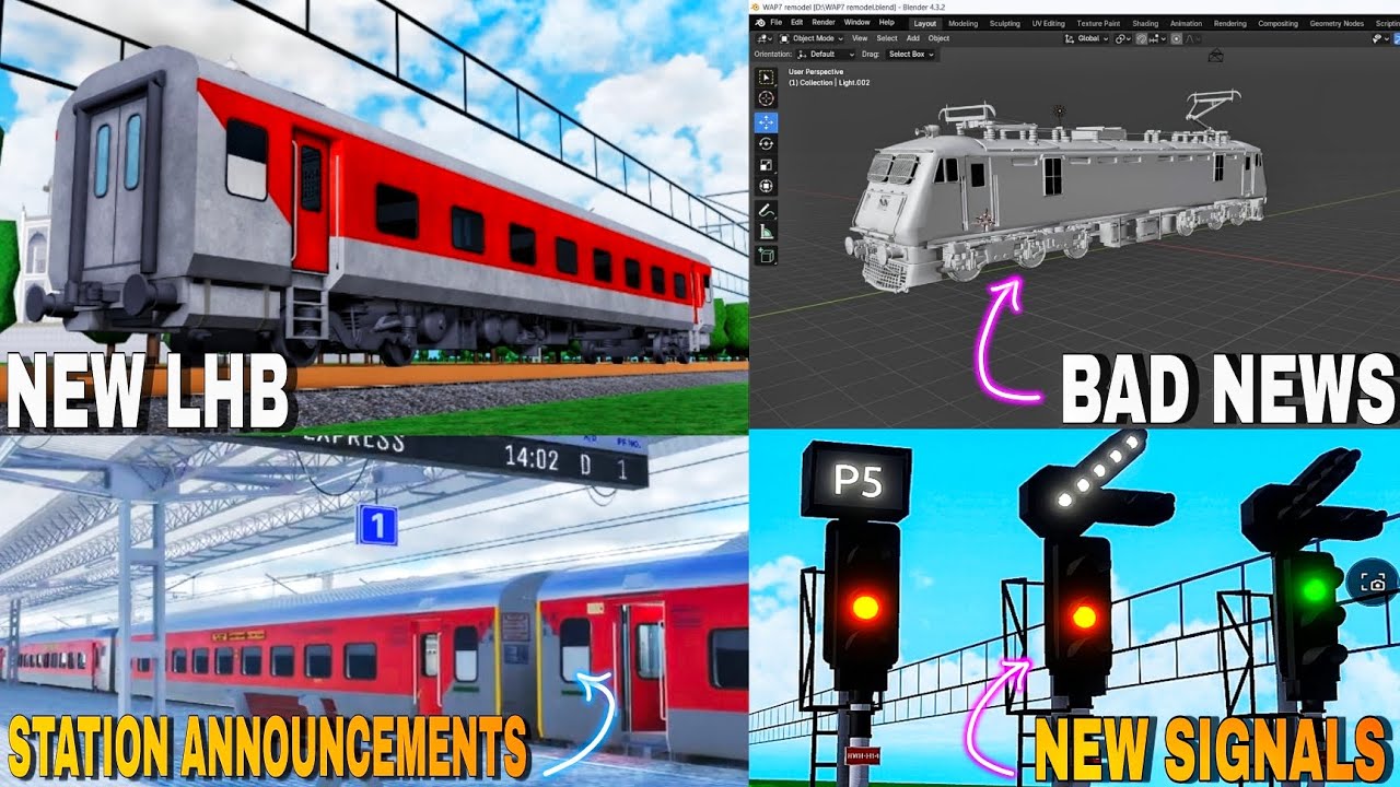 3+ POPULAR TRAIN GAMES NEWS🔥🌪️ || NEW SIGNALS || NEW LHB || STATION ...